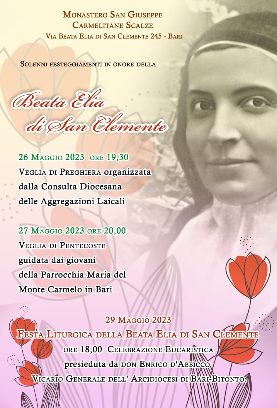 Solenni festeggiamenti in onore della Beata Elia di San Clemente ... Solenni festeggiamenti in onore della Beata Elia di San Clemente ...